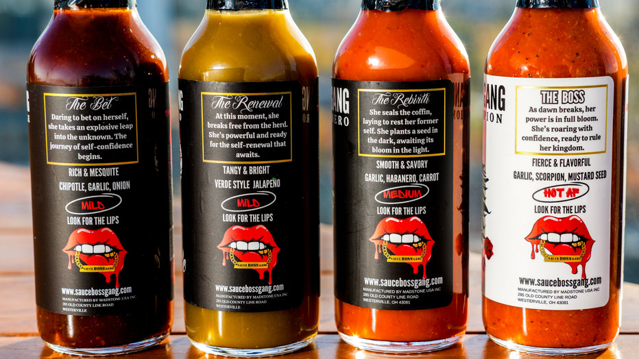 Sauce Boss Gang best sellers of hot sauce and seasoning!