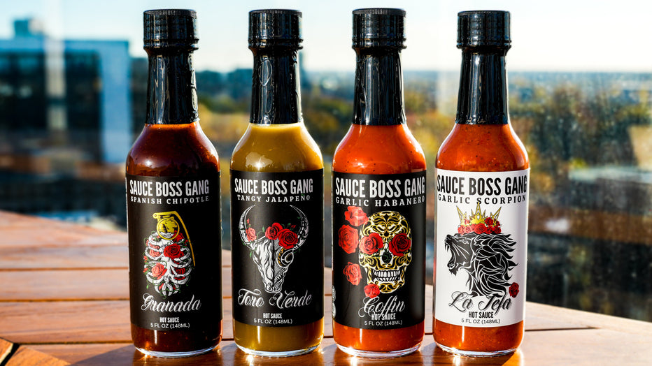 Sauce Boss Gang best sellers of hot sauce and seasoning!